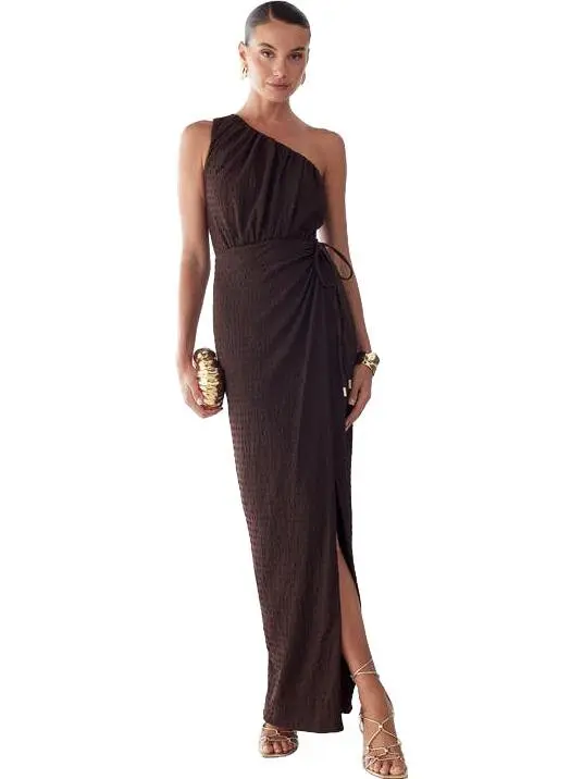 ST MRLO Niamh Maxi Wrap Dress - Chocolate