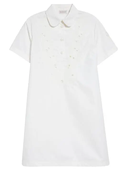 Moncler Eyelet Shift Dress - White