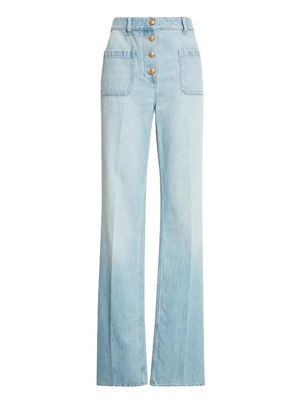 Valentino Garavani High-waist Straight-leg Jeans - Denim