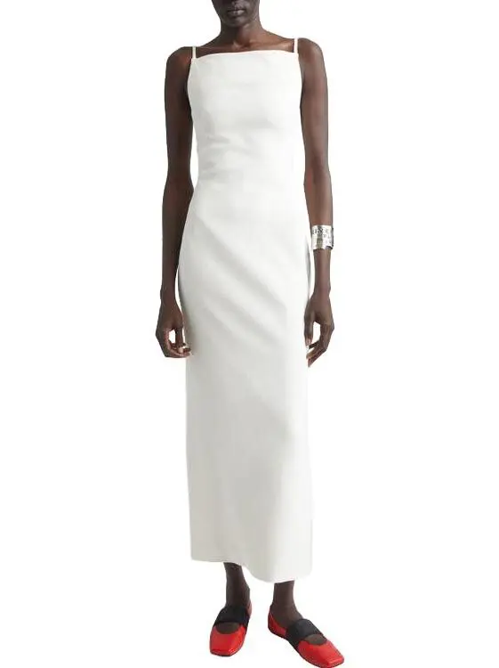 Givenchy Sliced Crepe Cady Column Dress - Ivory