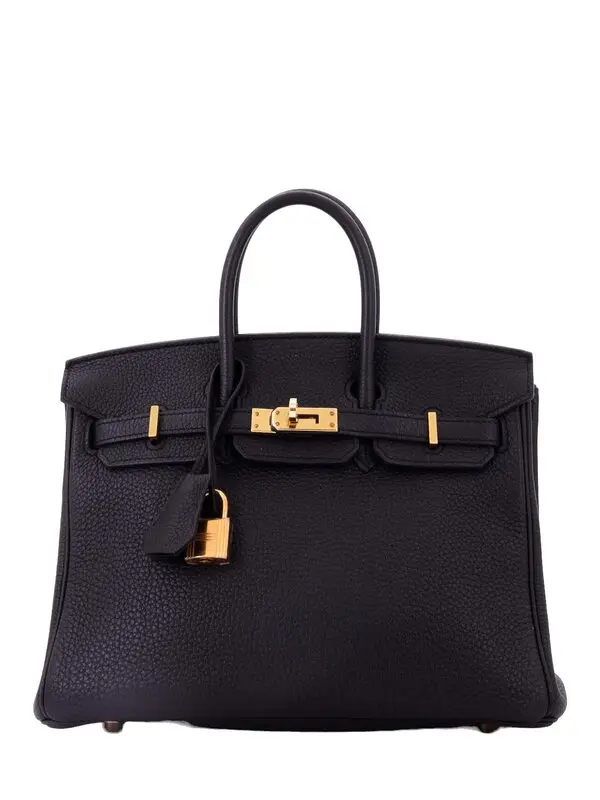Hermès Birkin 25 Handbag Black Togo With Rose Gold Hardware - Noir