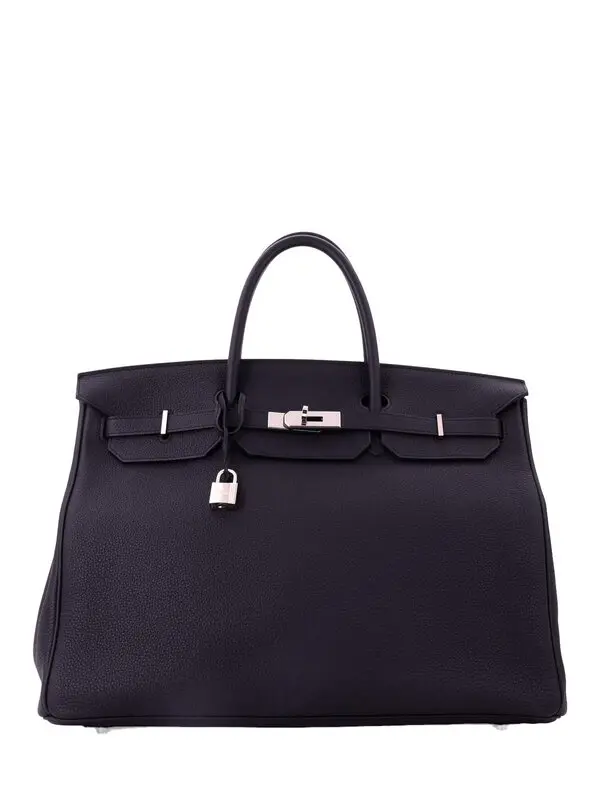 Hermès Birkin Handbag Black Togo With Palladium Hardware 40 - Noir