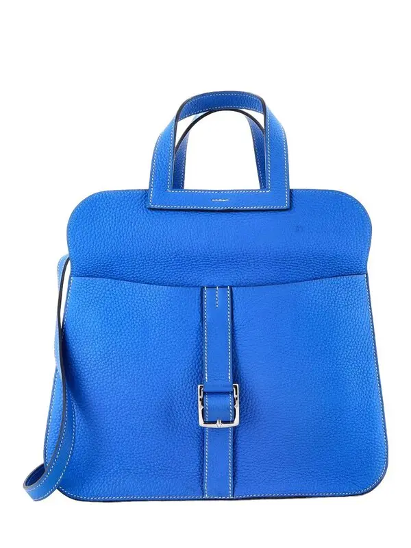 Hermès Halzan 31 Bag Clemence - Bleu Hydra