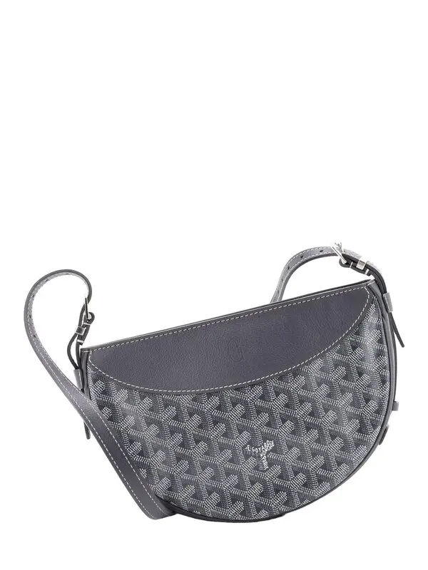 Goyard Hirondelle Shoulder Bag Coated Canvas And Leather - Gray