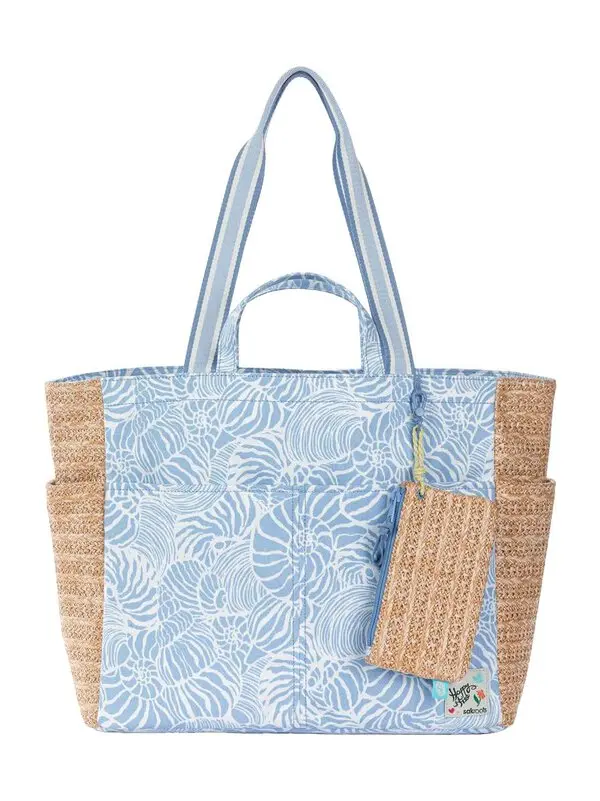 THE SAK Cassia Beach Tote - Blue Aura Seashore