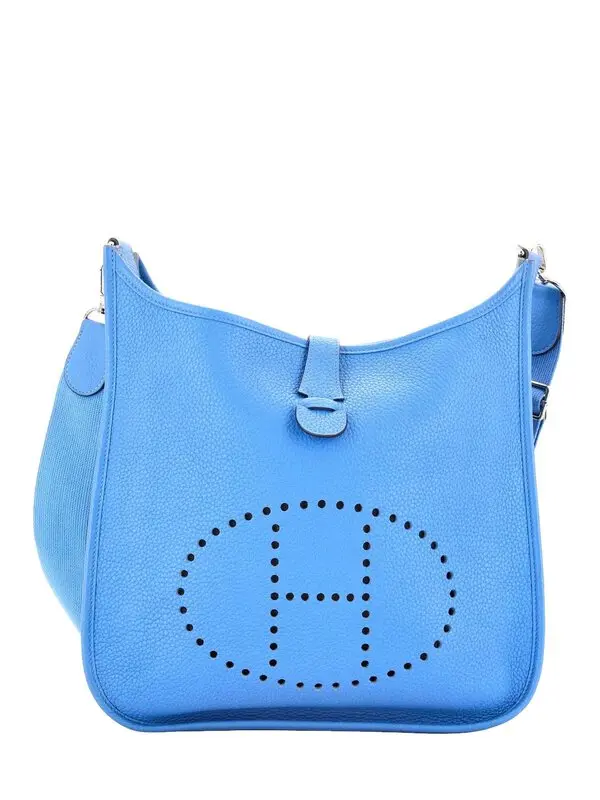 Hermès Evelyne Bag Gen Iii Clemence Gm - Blue