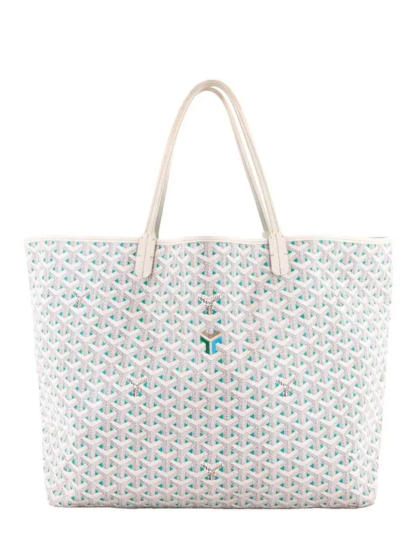 Goyard Saint Louis Tote Claire Voie Coated Canvas Gm - White