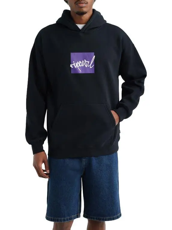 Rip Curl Script Icon Graphic Hoodie - Black