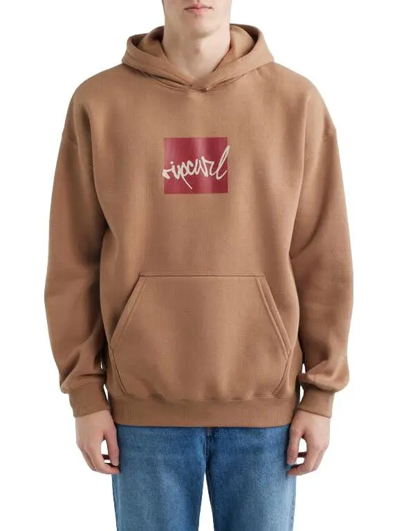 Rip Curl Script Icon Graphic Hoodie - Mocha