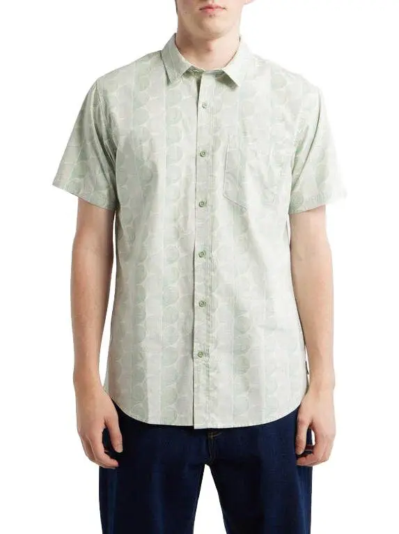 Rip Curl Yardy Short Sleeve Button-up Shirt - Leaf Green