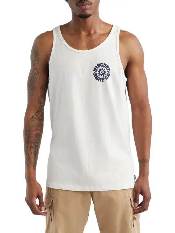 Rip Curl Pacific Rinse Cotton Graphic Tank - Bone