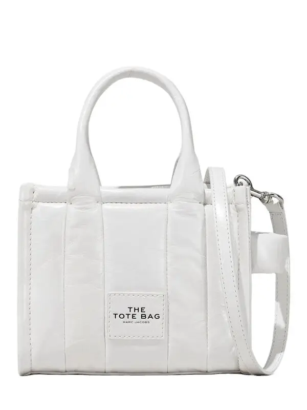 Marc Jacobs Crinkle Leather Crossbody Tote Bag - White