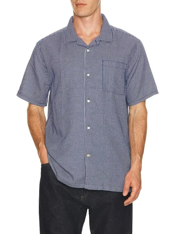 Barbour Rudbeck Textured Summerfit Shirt - Navy