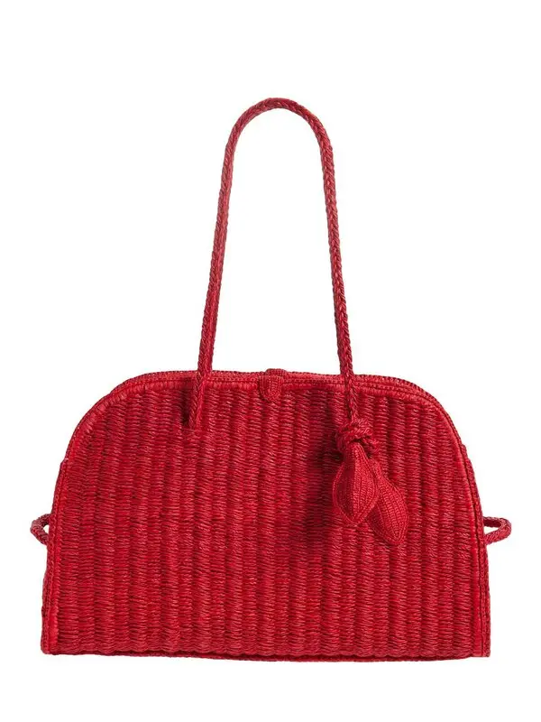 Jacquemus Le Turismo Raffia Bowling Bag - Red 470
