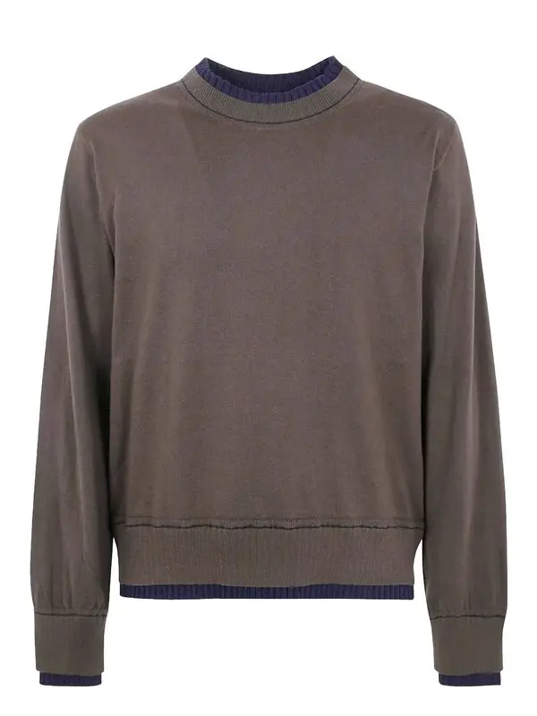 Sacai Cotton Cashmere Knit Pullover - Green