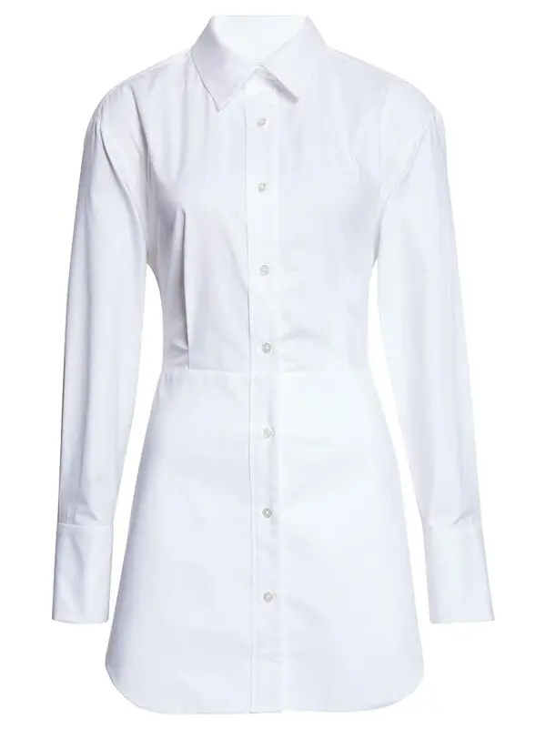 Monse Cotton Poplin Shirtdress With Bunny Ear Ties - White