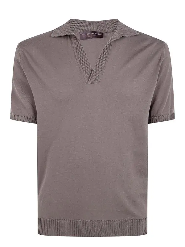 FILIPPO DE LAURENTIIS Short Sleeves "skipper" Polo Shirt - Gray