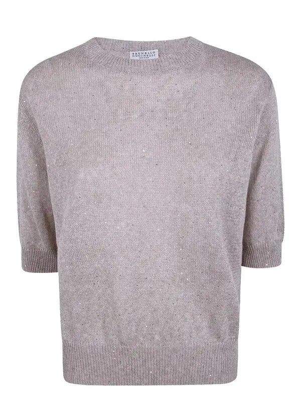 Brunello Cucinelli Round Neck Sweater - White