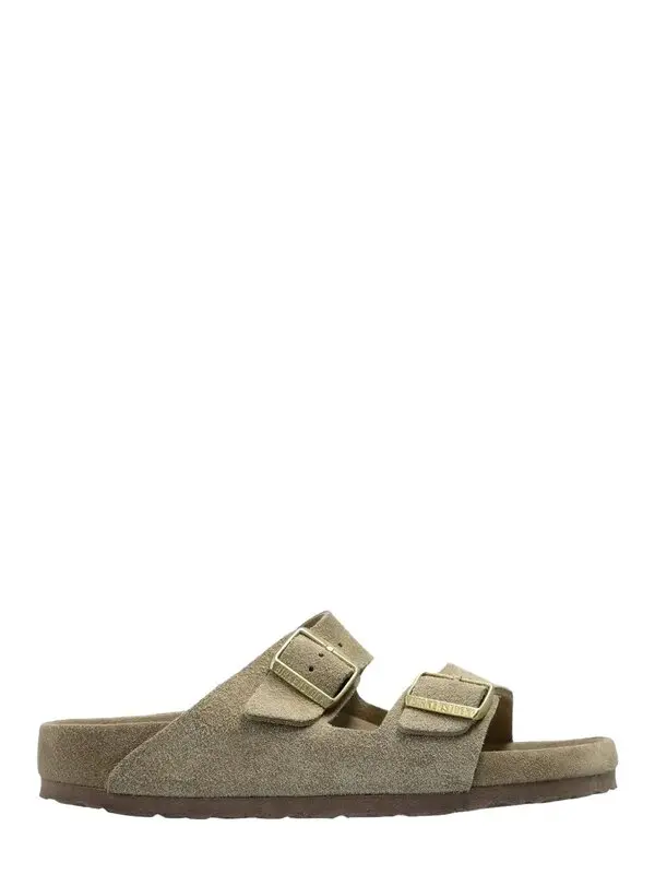 BIRKENSTOCK Arizona Exq Suede Leather Slippers - Brown