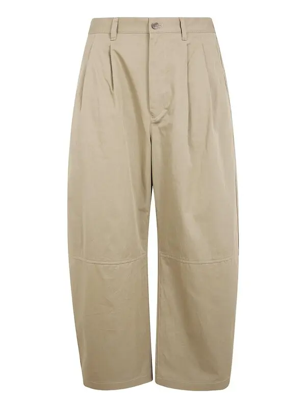 Comme Des Garçons Light Cotton Double Pinces Trousers - Beige