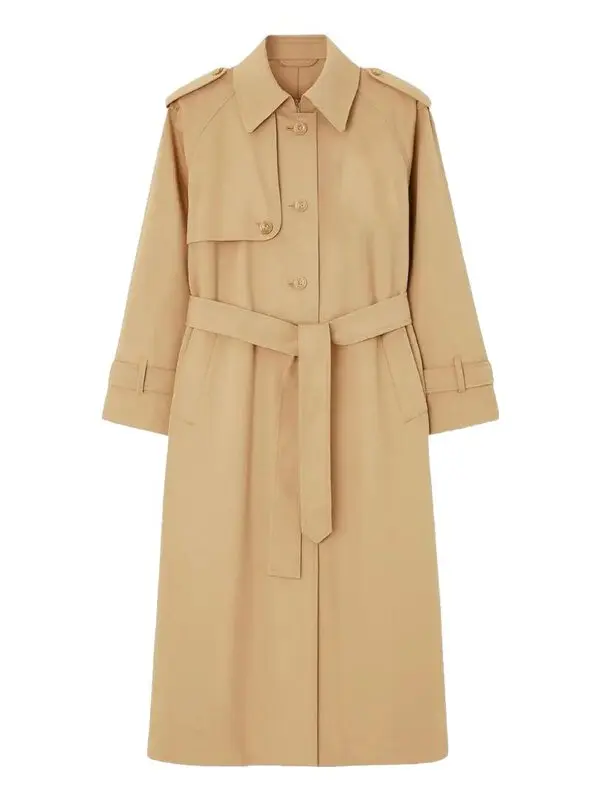 THE FRANKIE SHOP Riva Cotton Trench Coat - Beige