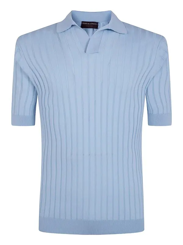 FILIPPO DE LAURENTIIS Short Sleeves "skipper" Polo Shirt - Gray