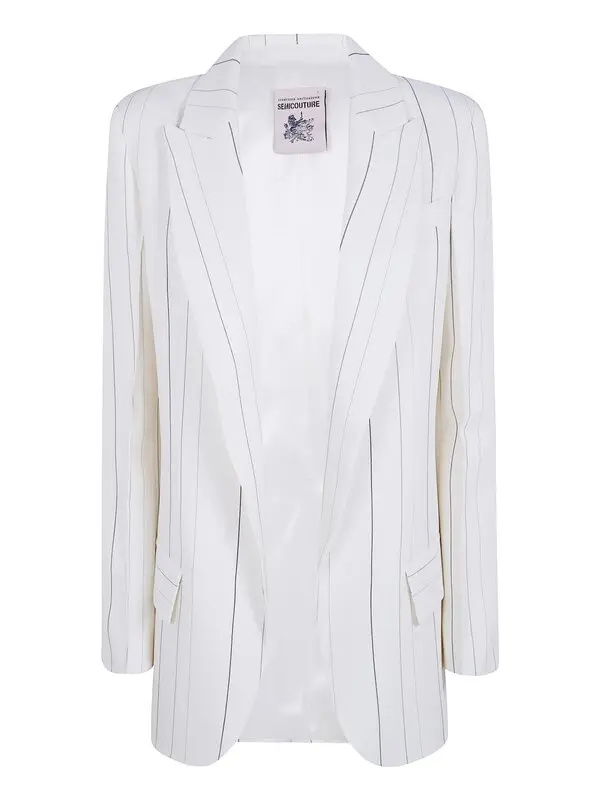SEMICOUTURE Fitted Jacket - White