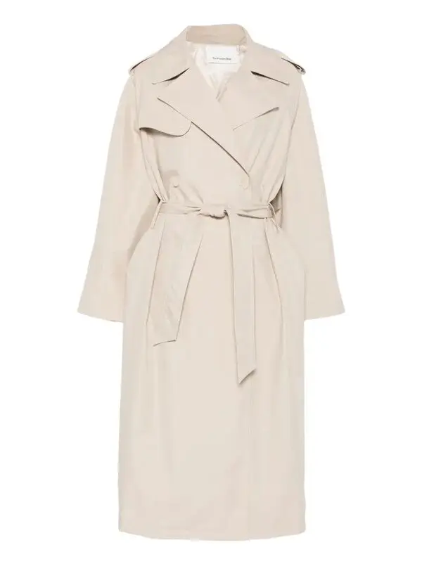 THE FRANKIE SHOP Riva Cotton Trench Coat - Beige