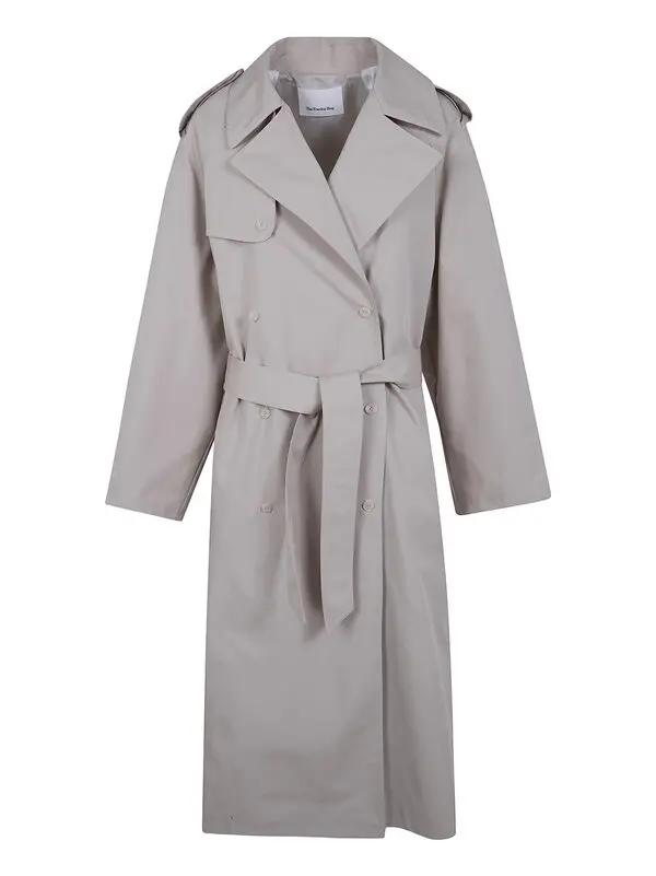 THE FRANKIE SHOP Riva Cotton Trench Coat - Beige
