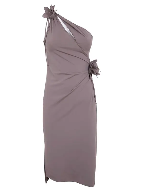 Coperni Asymmetric Mini Gown - Brown