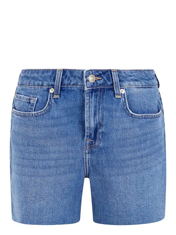 Seven For All Mankind Classic Stretch Denim Shorts - Blue