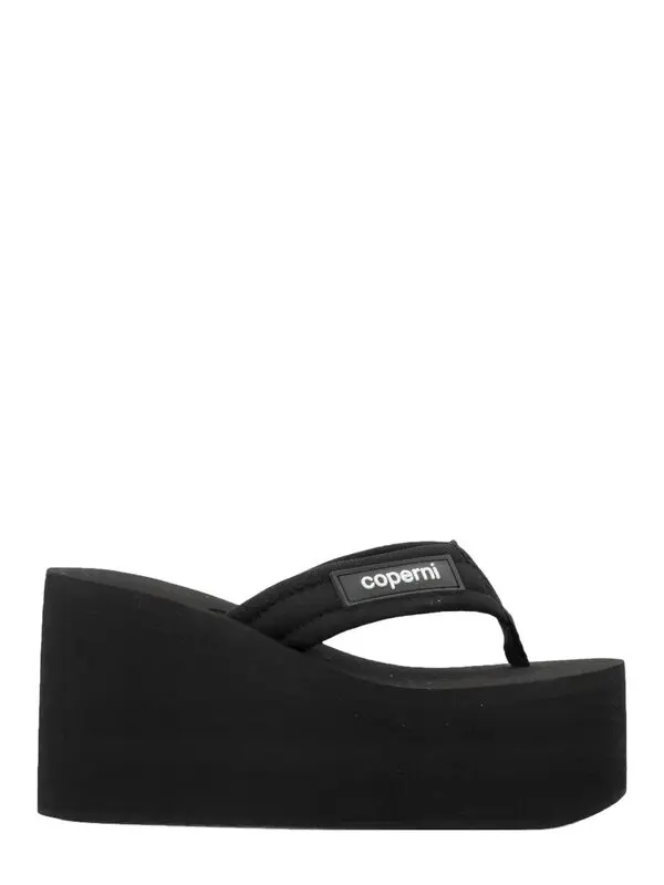 Coperni Neoprene Wedge Slippers - Black