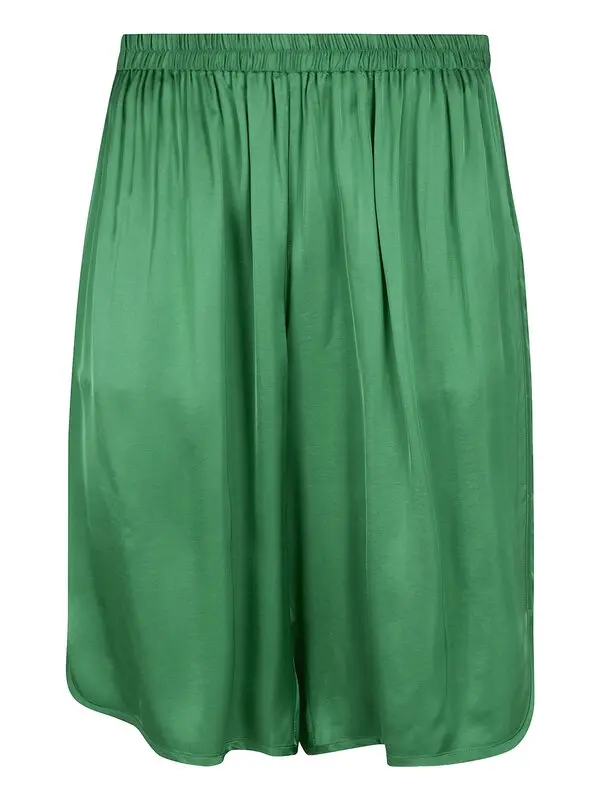 THE FRANKIE SHOP Nelis Satin Bermuda Shorts - Green