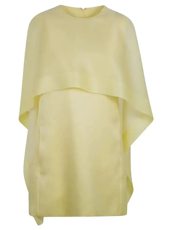 Alberta Ferretti Mini Cape Dress - Yellow
