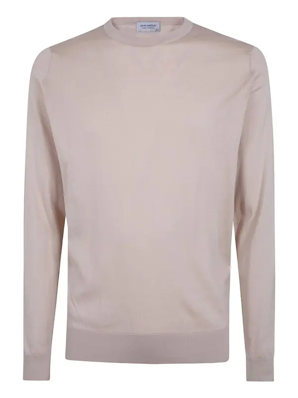 John Smedley Rowland Crewneck Long Sleeve Pullover - Beige