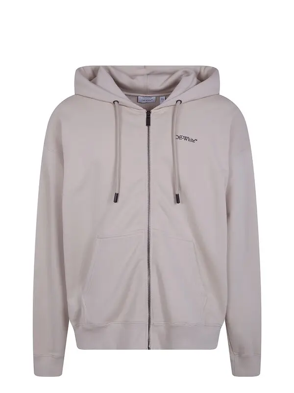 Off-White Skate Half Arrow Zip Hoodie - Gray