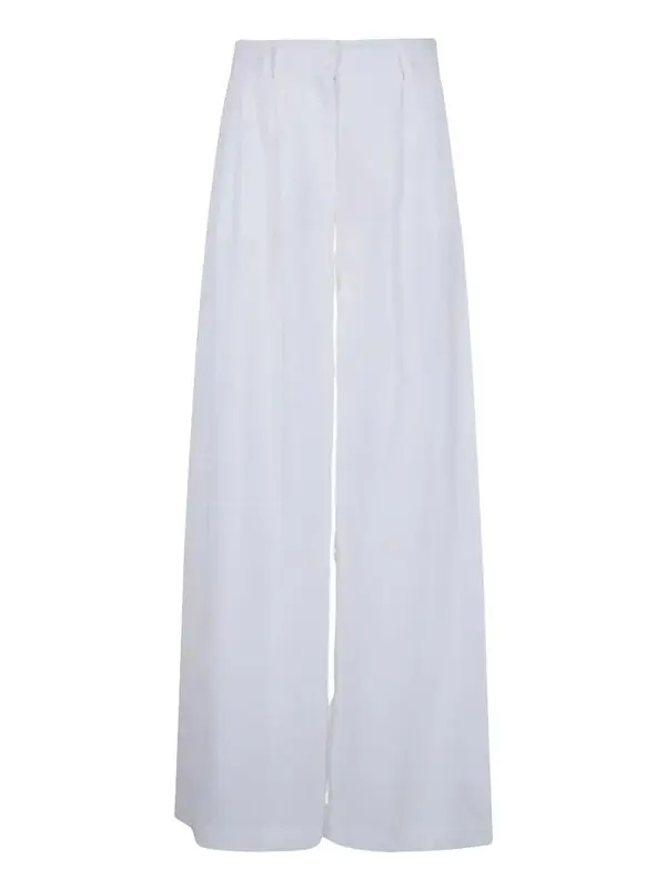 DRHOPE Wide Leg Pince Trousers - White
