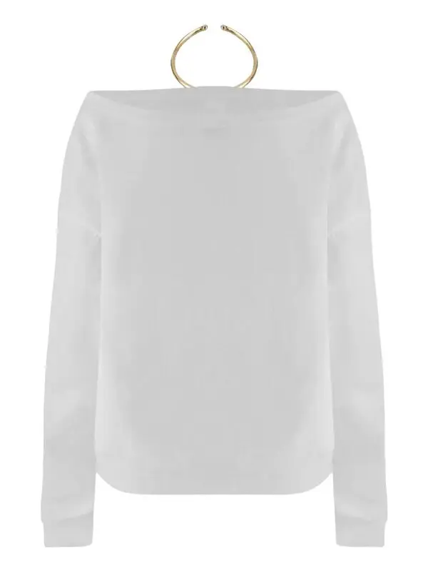 DARKPARK Erin Necklace Off-shoulder Top - White