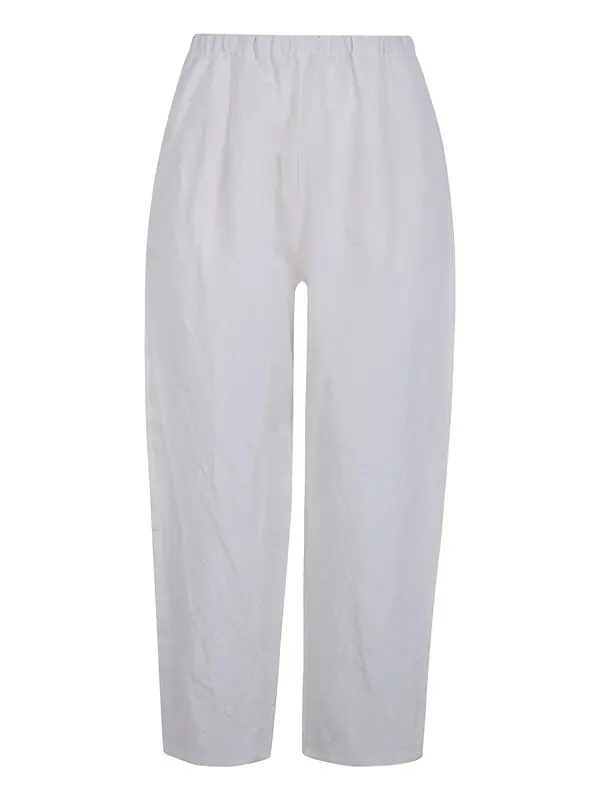 Apuntob Basic Linen Trousers - White