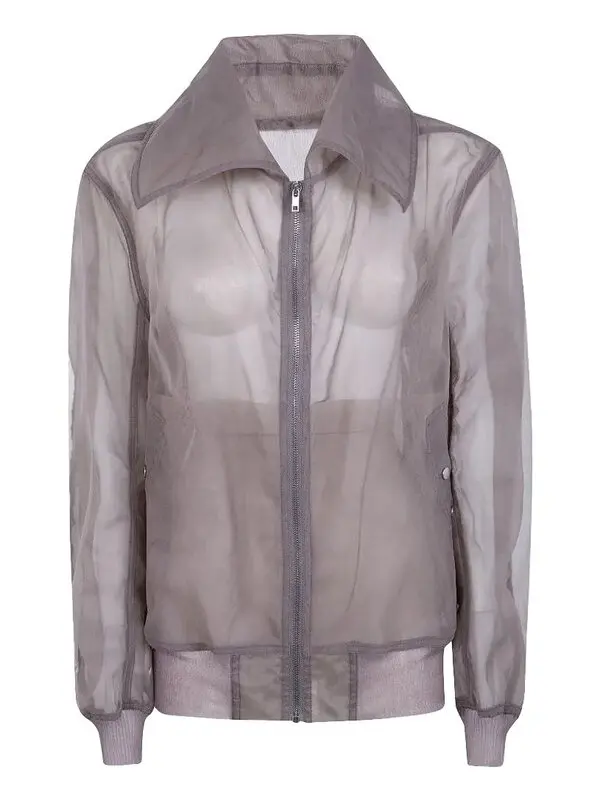 Rick Owens Bomber Dracucollar Jacket - Gray