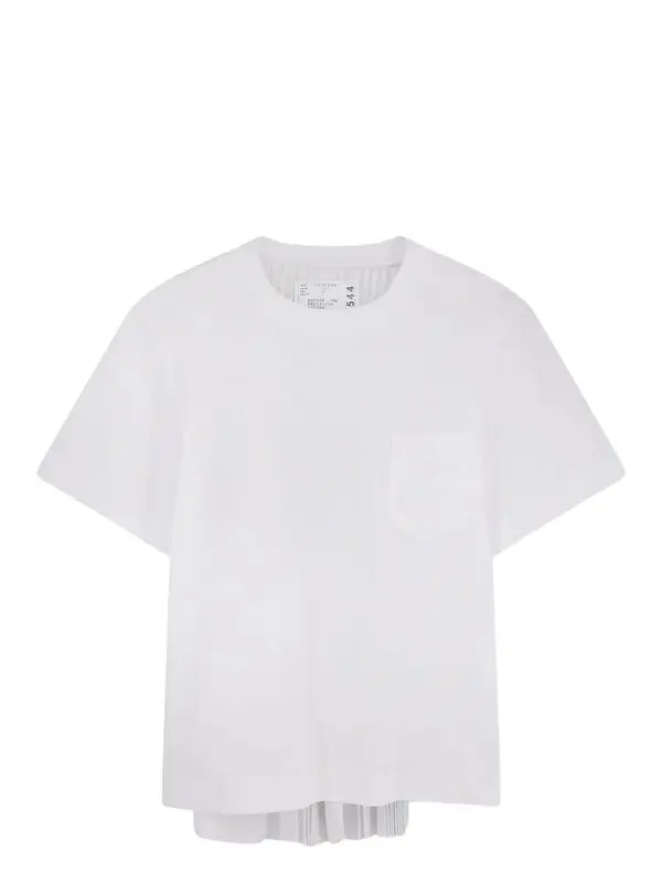 Sacai Popeline X Cotton Jersey T-shirt - White