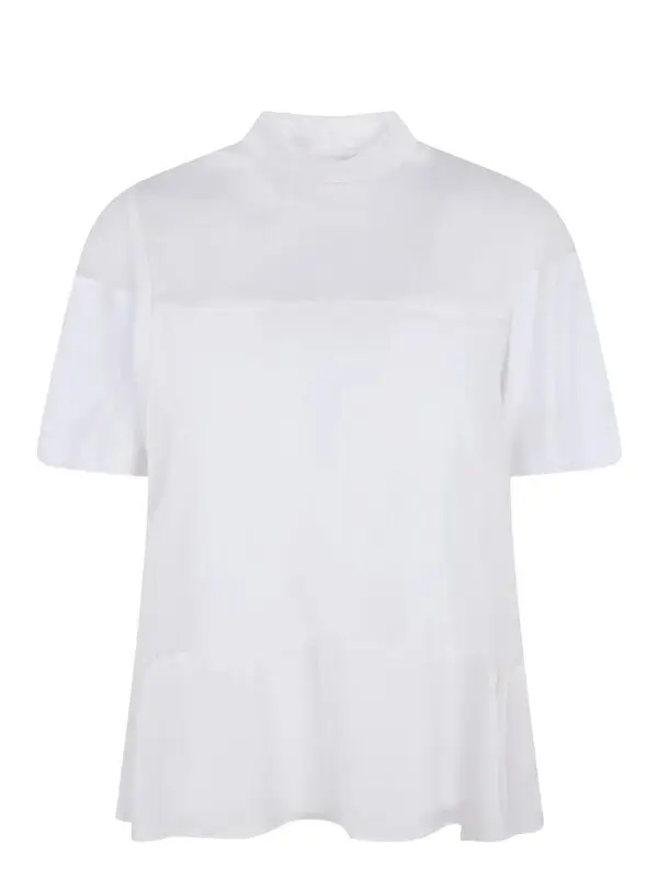 Sacai Satin X Cotton Jersey T-shirt - White