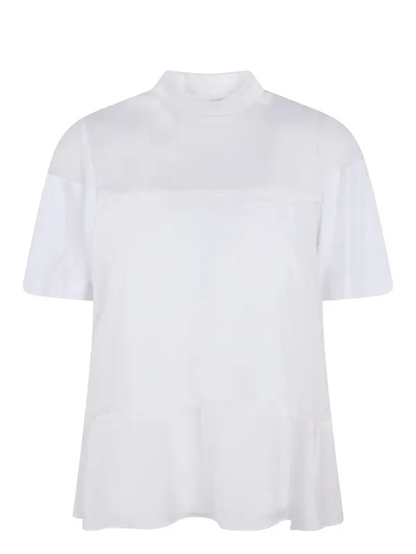 Sacai Satin X Cotton Jersey T-shirt - White