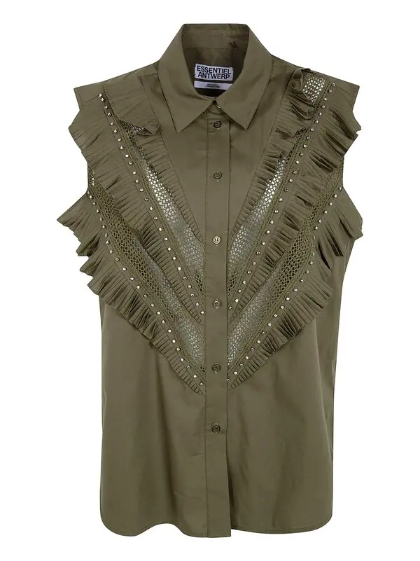 Essentiel Antwerp Jeandarlene Sleeveless Shirt - Green