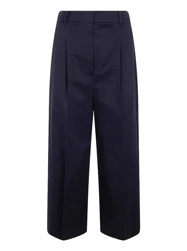 Max Mara Tequila Cotton Wide-leg Trousers - Black