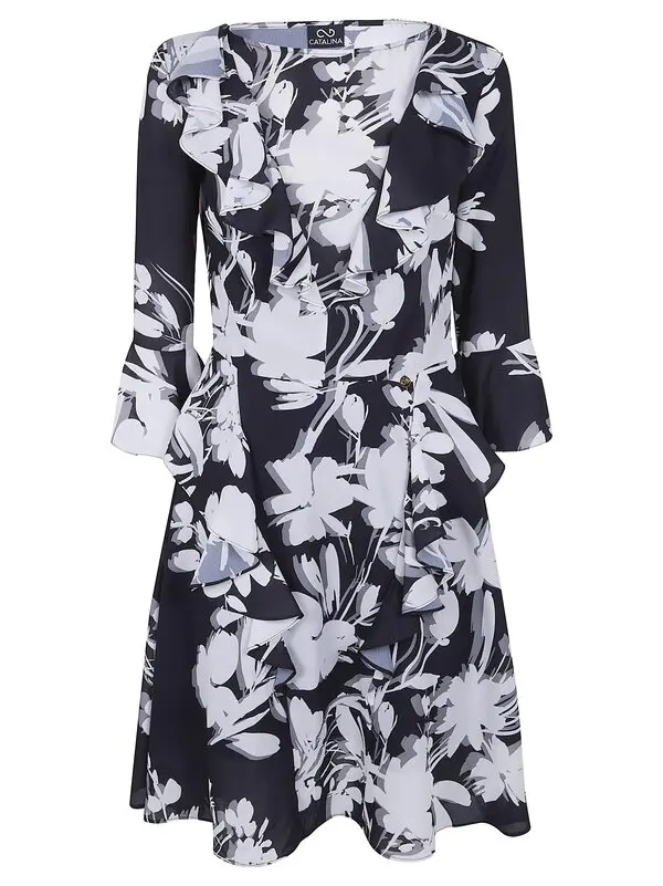 CATALINA Ex Rhea Georgette Mini Dress - Multi