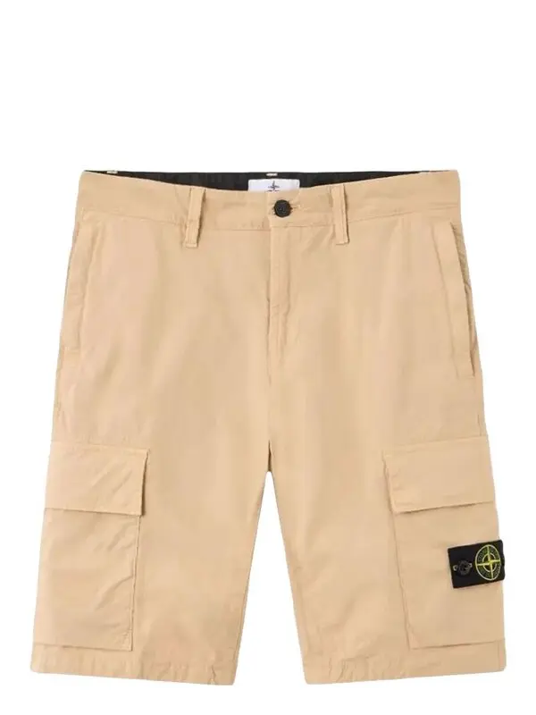 Stone Island Stretch Cotton Shorts - Gray