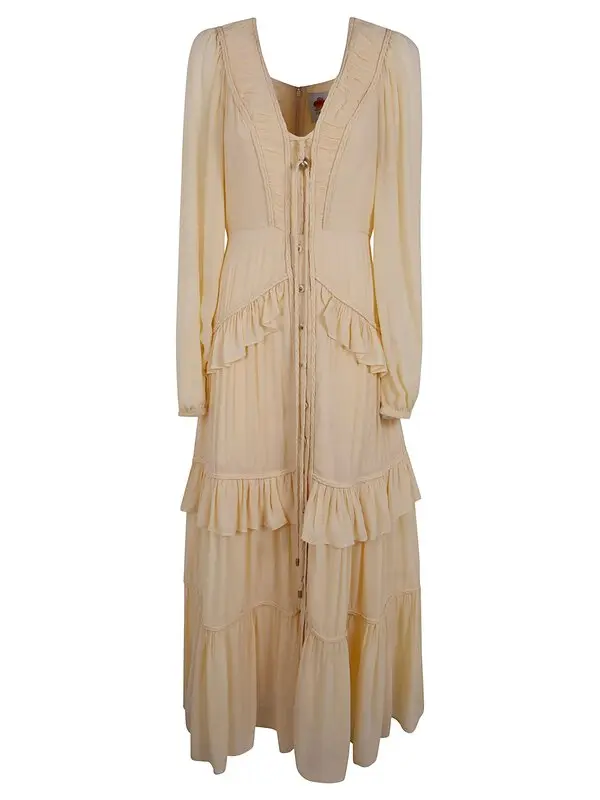 Farm Rio Maxi Braided Dress - Yellow