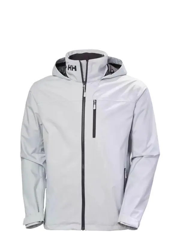Helly Hansen Hooded Jacket With Touch-strap Cuffs - Grey
