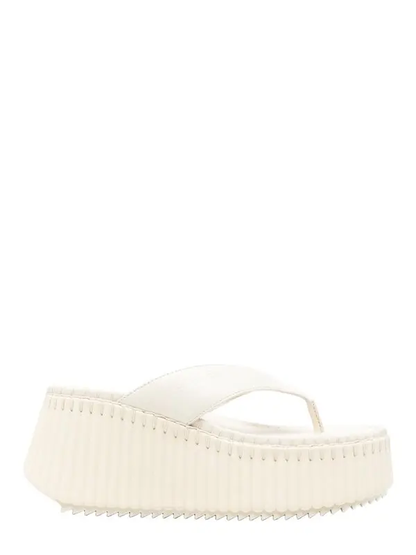 Chloé Nama Platform Sandals - White